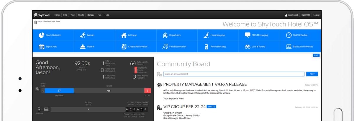 Property Management System for Hotels | SkyTouch Technology